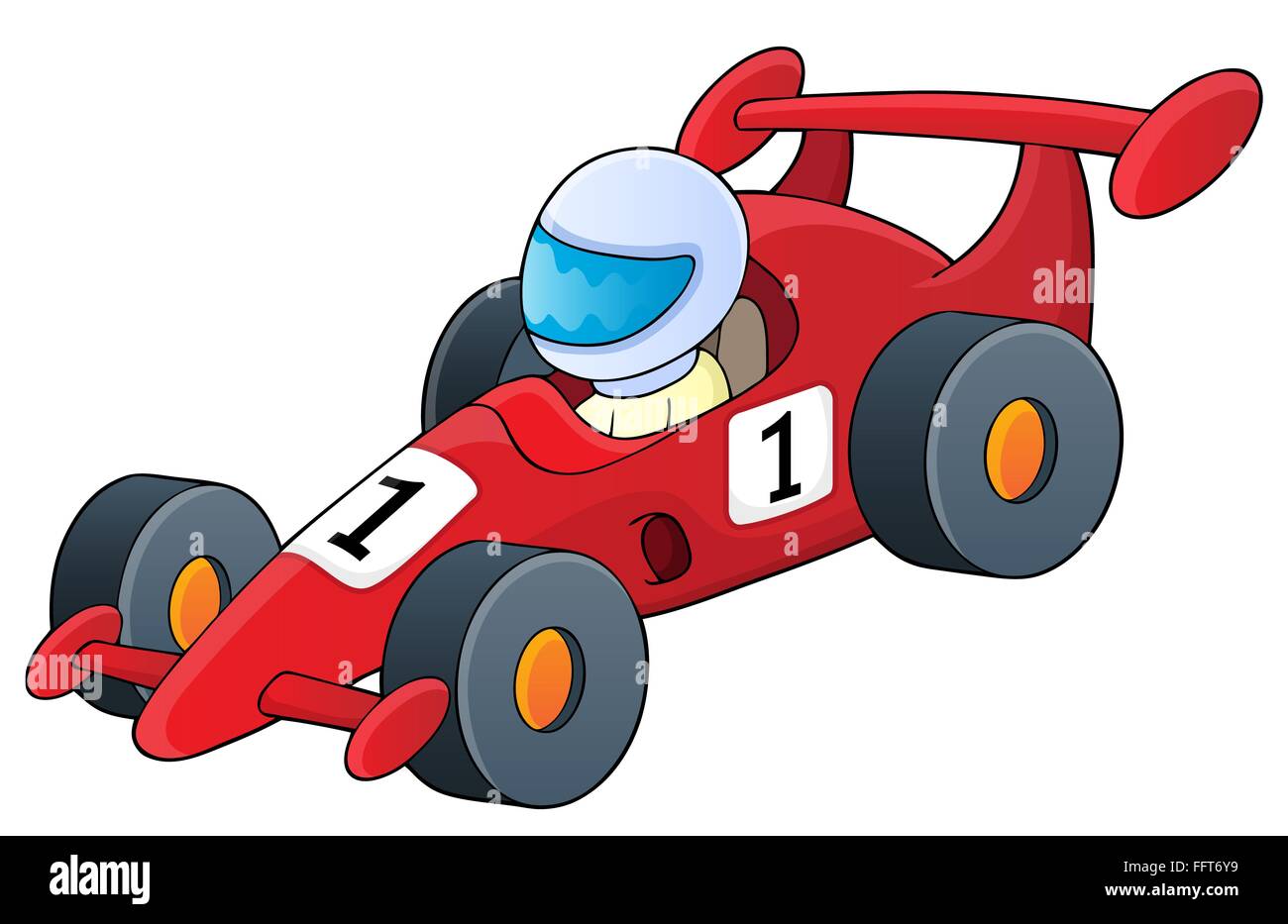Racing car theme image 1 - picture illustration Stock Photo - Alamy