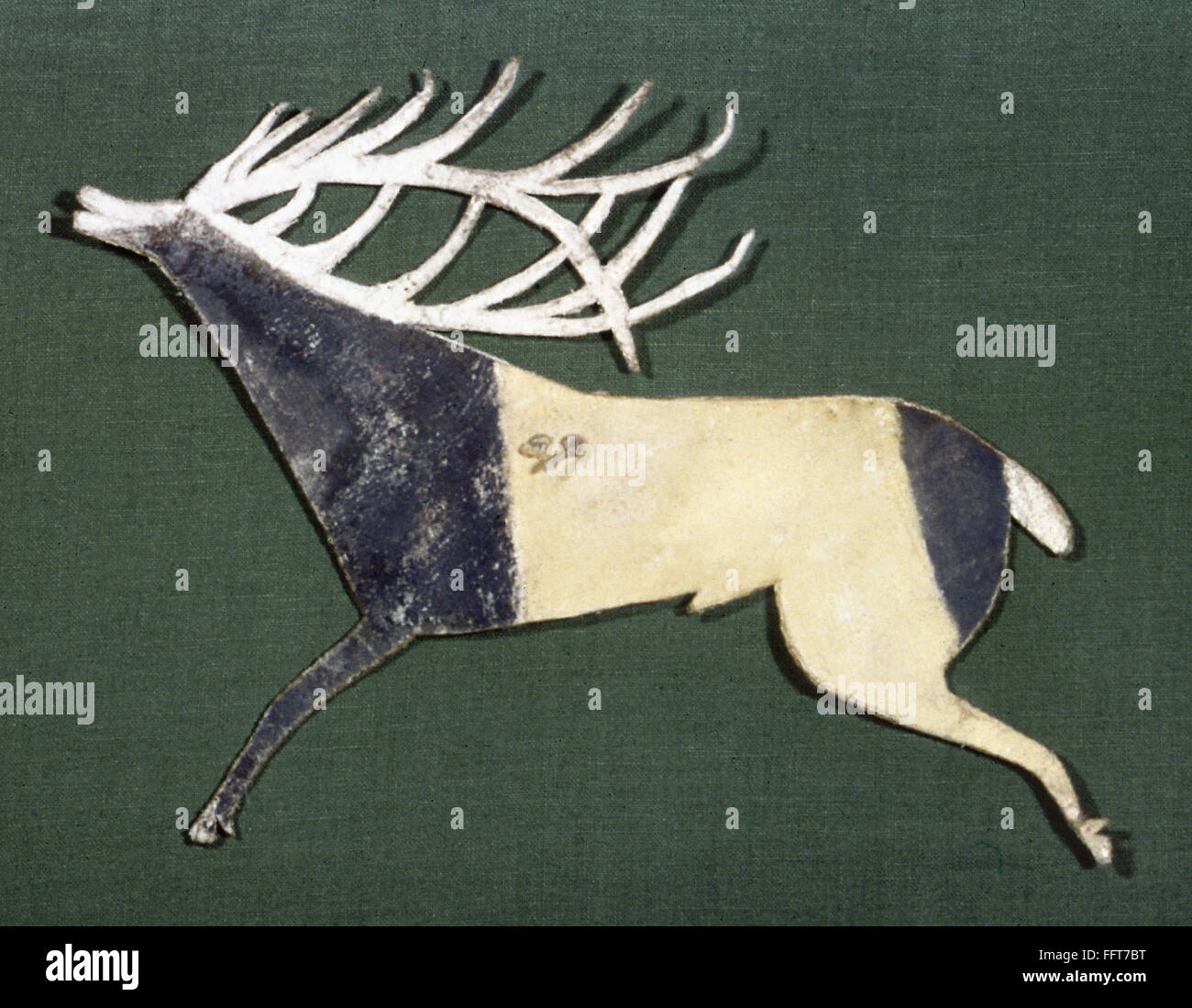 MONTANA: CROW EFFIGY. /nCrow Native American rawhide effigy of an elk ...