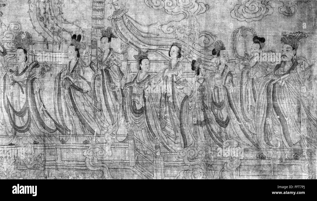 CHINA: TAOIST PAINTING. /nThe Five Rulers at the New Year's reception ...