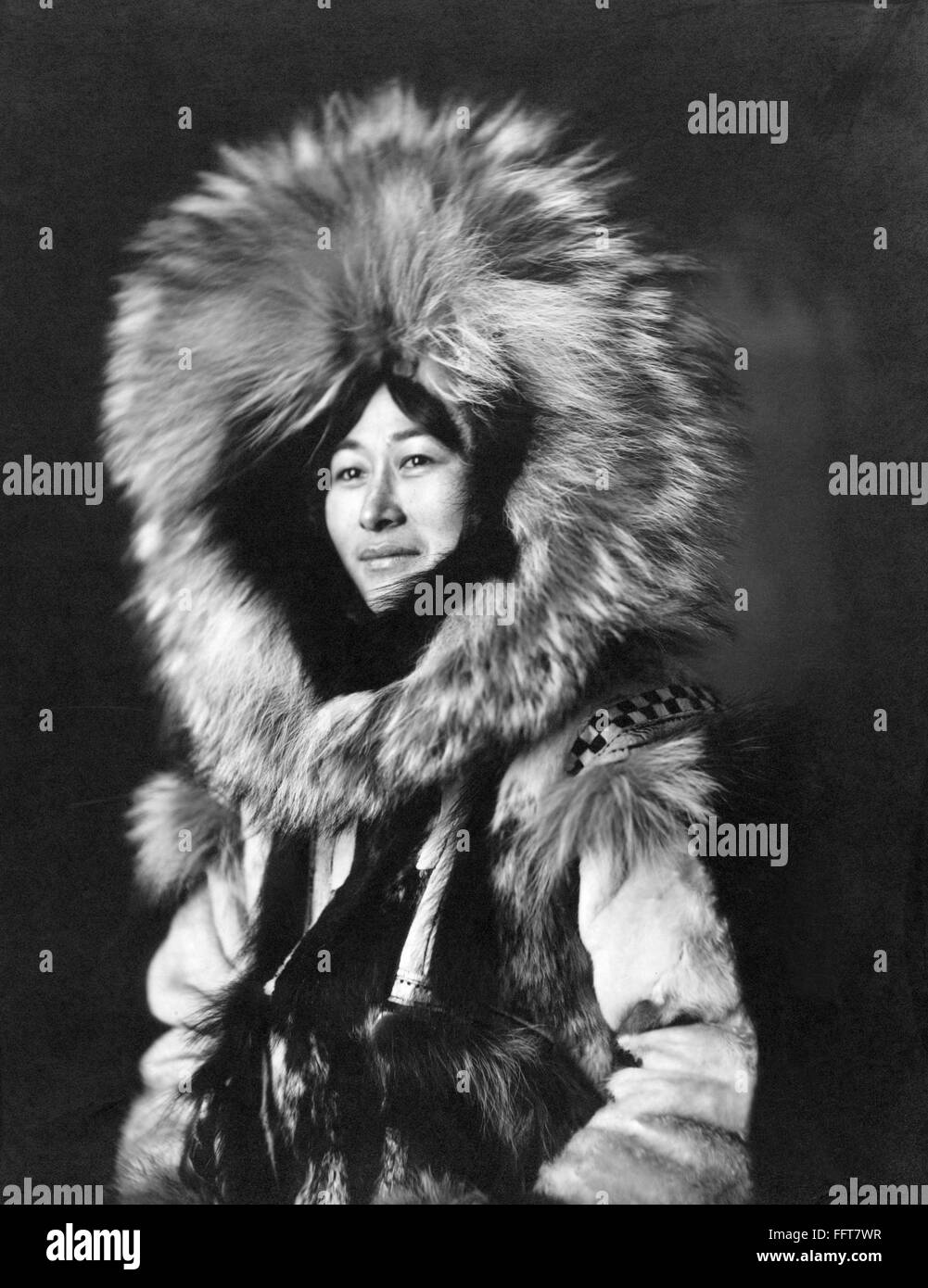 ALASKA: INUIT WOMAN. /nPortrait of Nowadluk, an Inuit woman in Nome ...