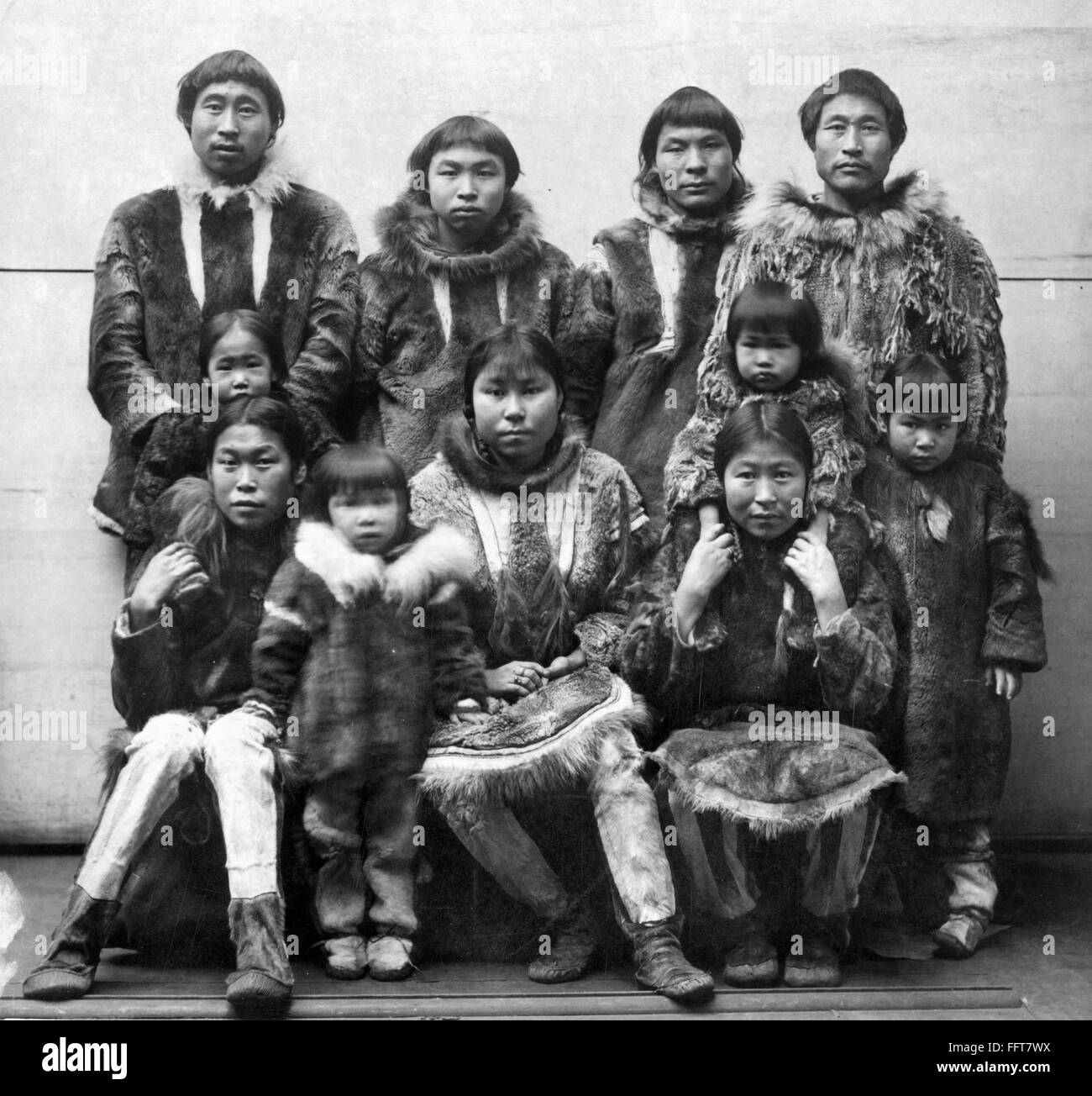 ALASKA: ESKIMOS. /nA group of Eskimos from Port Clarence, Alaska ...