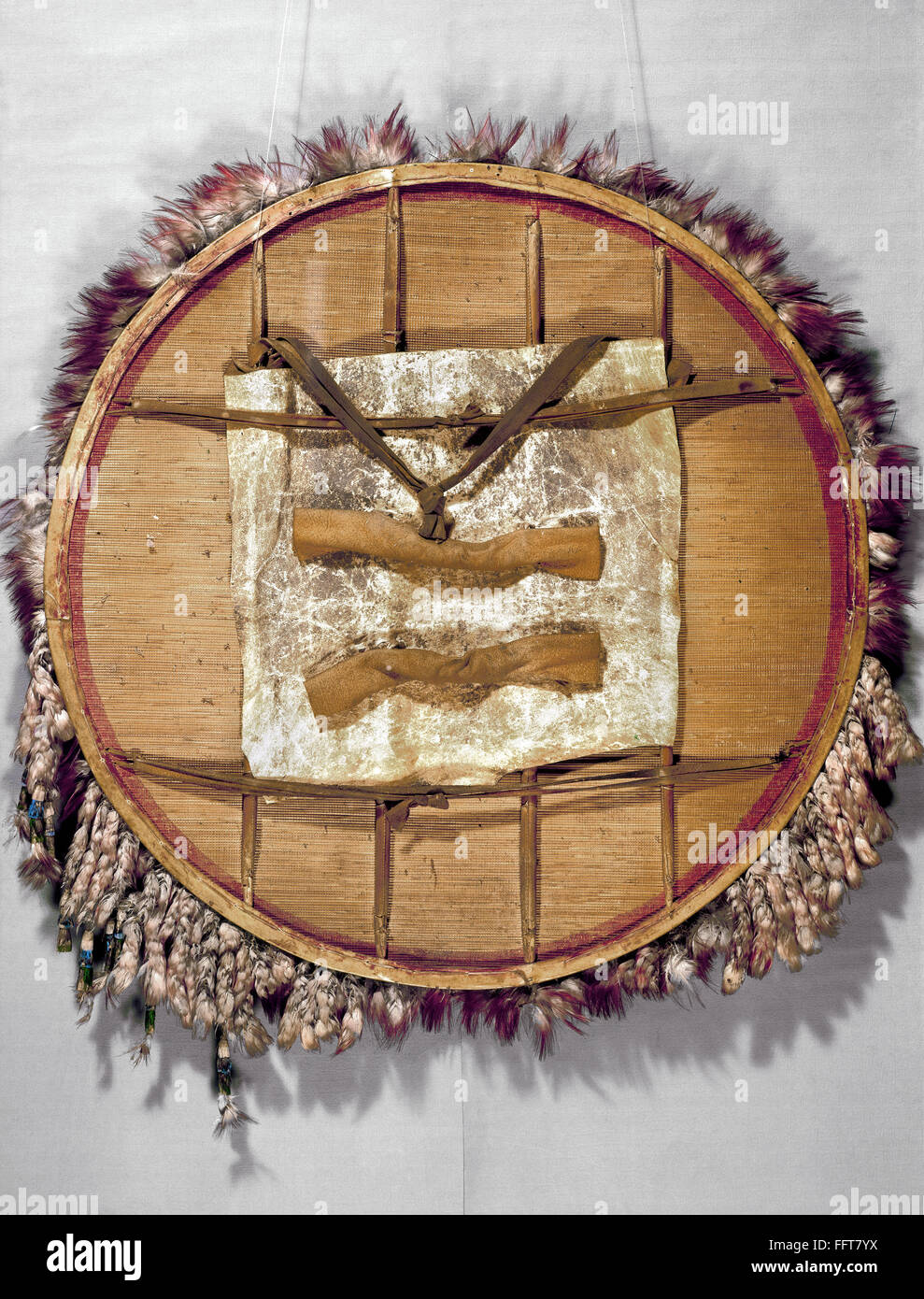 NATIVE AMERICAN SHIELD. /nBack view of a Native American shield Stock ...