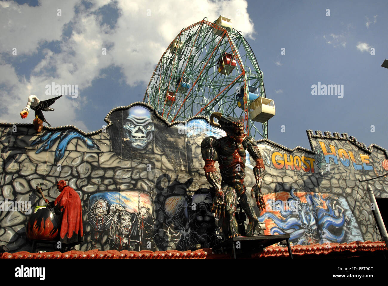CONEY ISLAND: GHOST HOUSE. /nThe 'Ghost Hole' ghost house ride and the ...