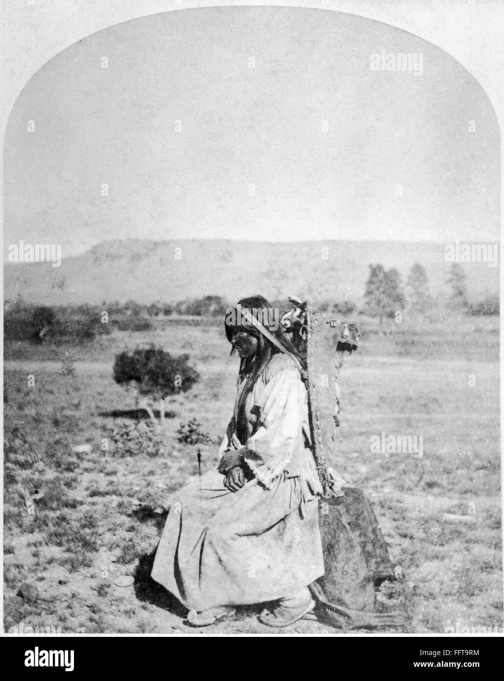 APACHE WOMAN, 1873. /nAn Apache woman with a baby in a cradleboard ...