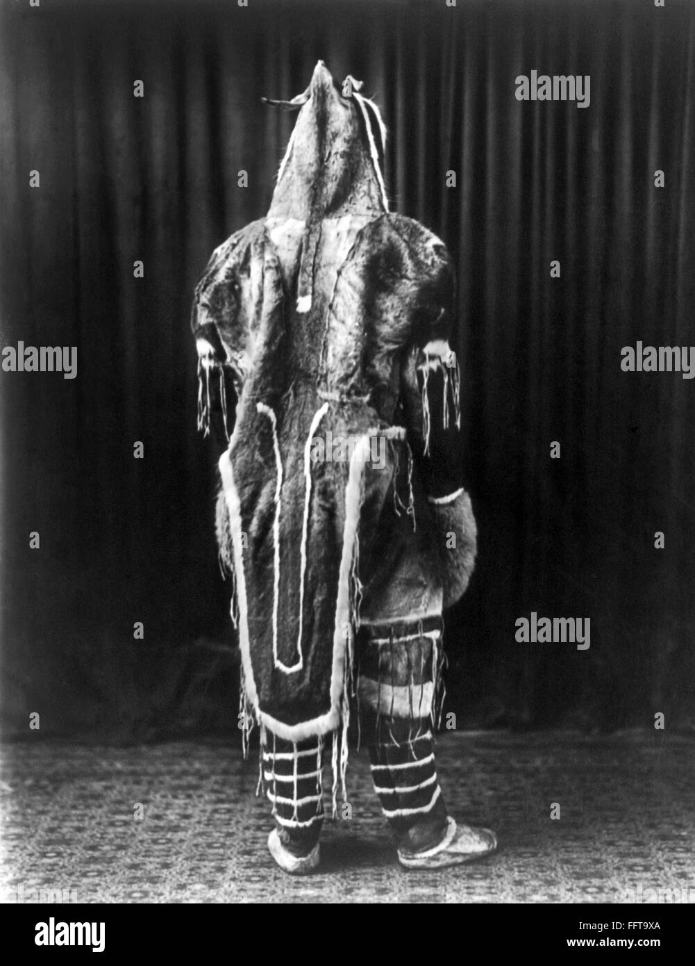 ESKIMO COSTUME, c1919. /nA person in a traditional Eskimo costume, seen ...