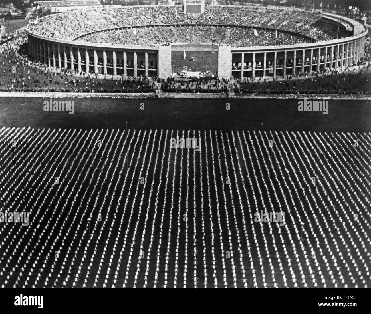 FILM: OLYMPIA, 1936. /nThe Olympic Stadium in Berlin. Scene from ...