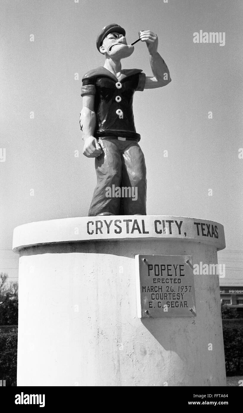 POPEYE MONUMENT, 1939. /nStatue of the comic strip character Popeye ...