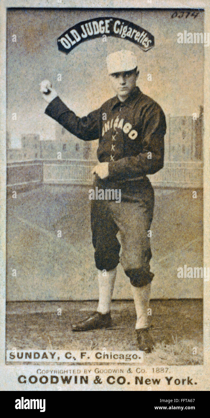 BILLY SUNDAY (1862-1935). /nA baseball card of William Ashley 'Billy ...