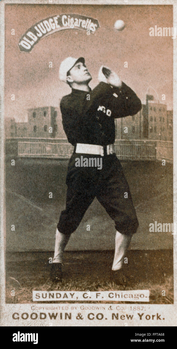 BILLY SUNDAY (1862-1935). /nA baseball card of William Ashley 'Billy ...