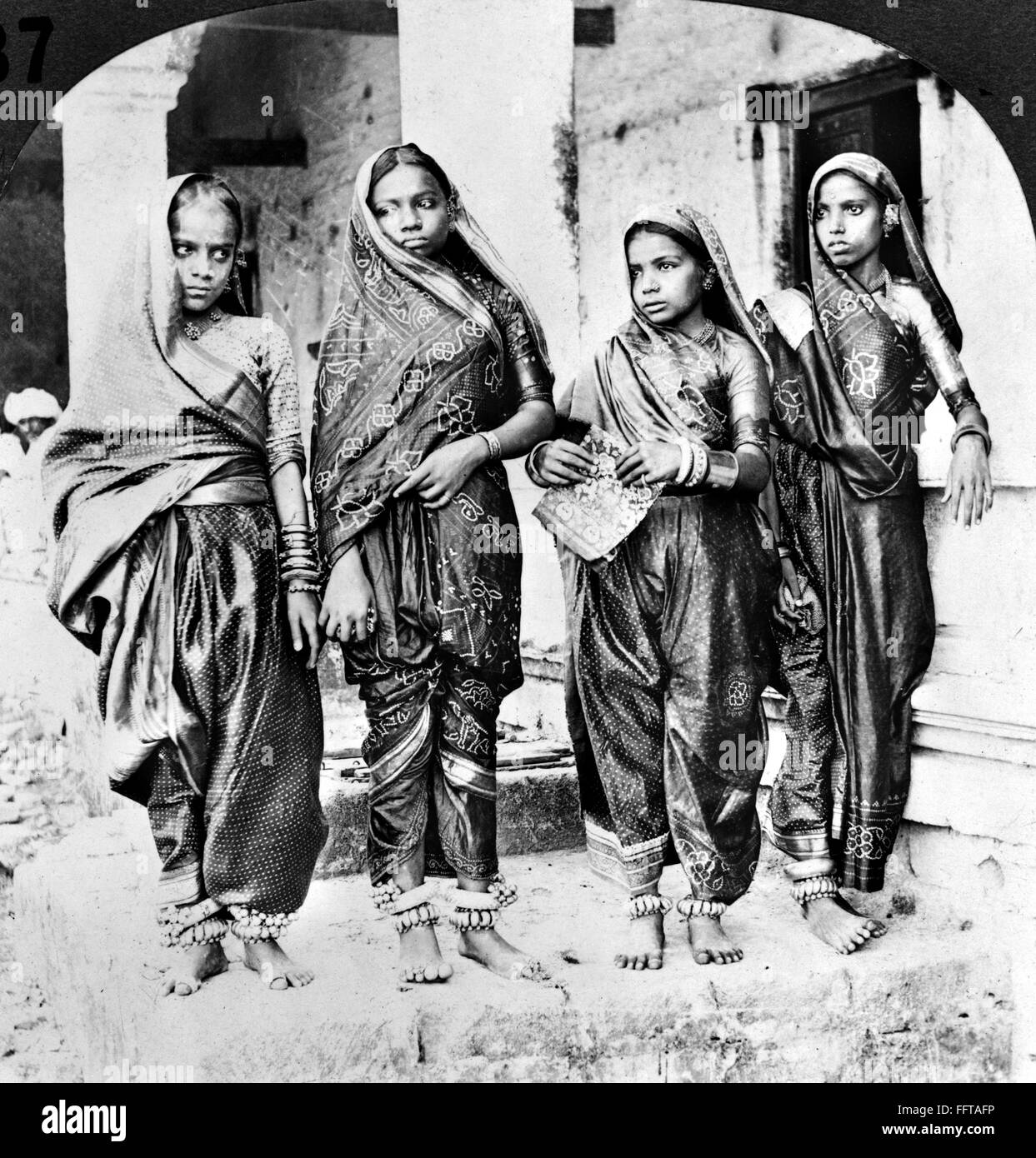 INDIA: GIRLS, c1922. /nHigh caste Hindu girls in Bombay (now Mumbai ...