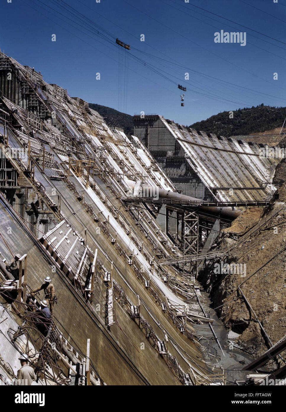 SHASTA DAM, 1942. /nShasta Dam under construction in Shasta-Trinity ...