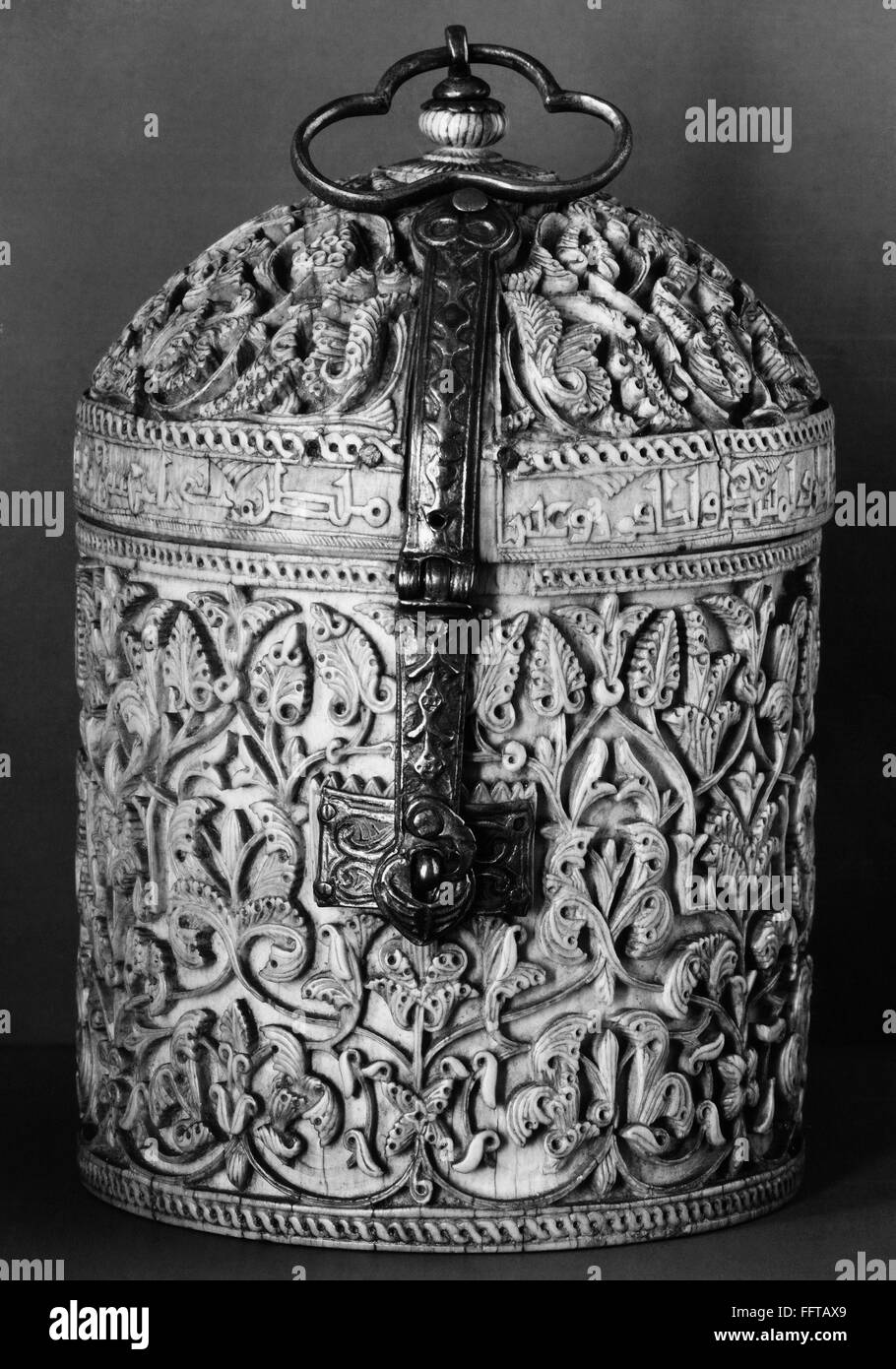 SPAIN: PERFUME BOX. /nCarved ivory perfume box made in Medina az-Zahra ...