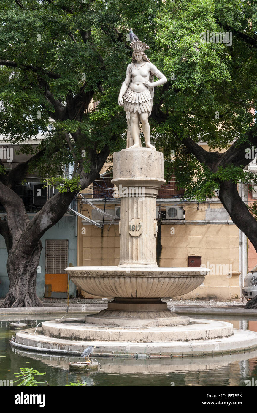 Indian Fountain Dezessete Plaza Recife Pernambuco Brazil Stock Photo ...