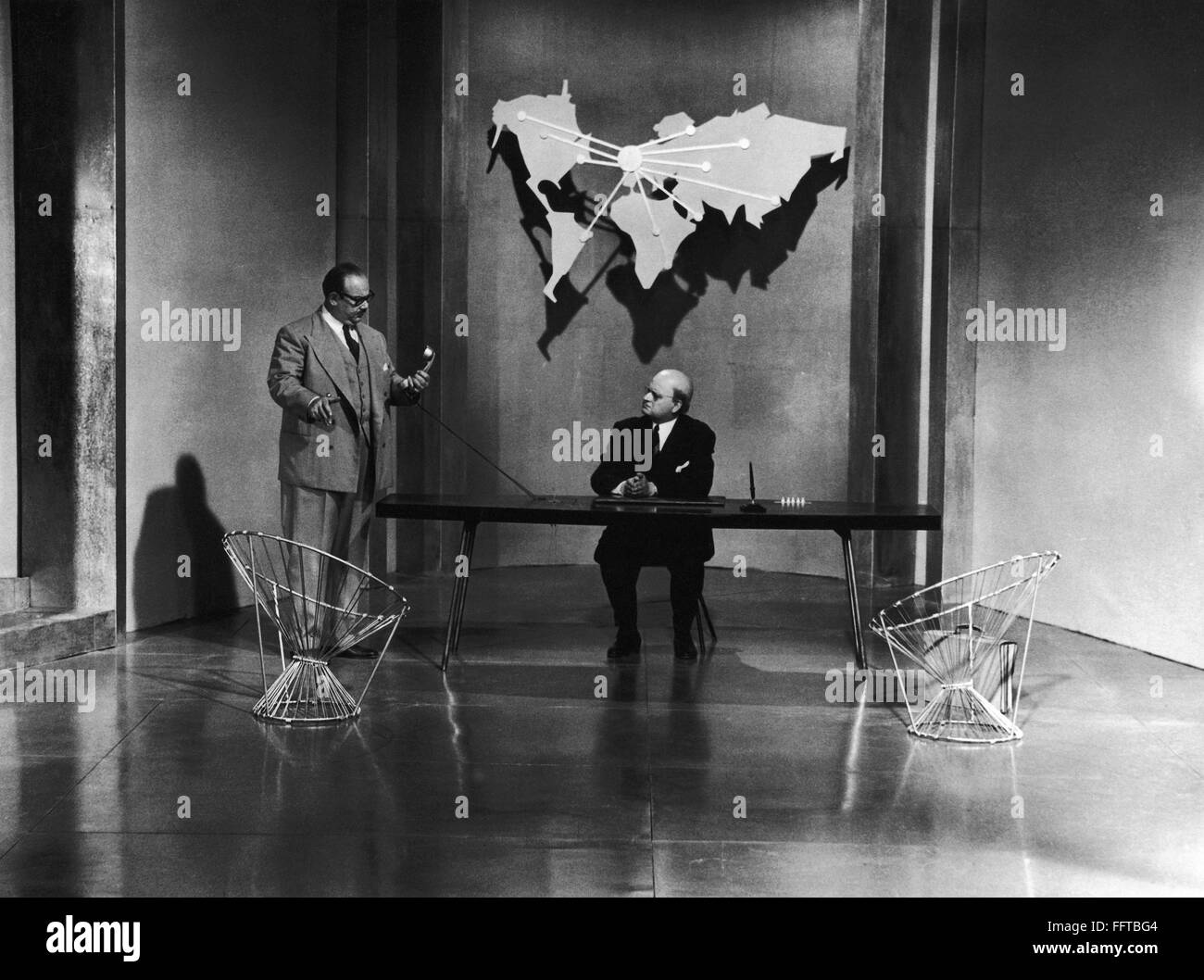 FILM: MON ONCLE, 1956. /nOffice scene from Jacques Tati's satire about ...