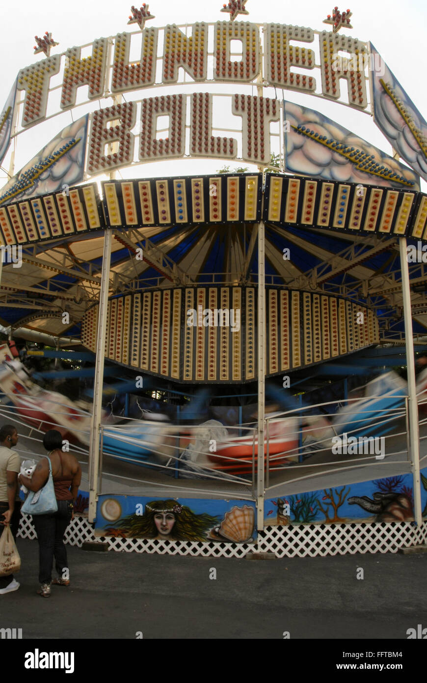 CONEY ISLAND: THUNDERBOLT. /nThe Thunderbolt ride, at Deno's Wonder ...