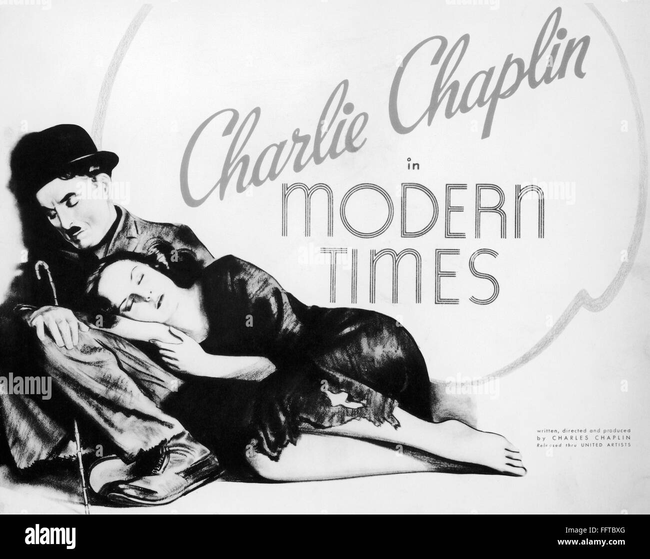 MODERN TIMES: POSTER. /nAmerican poster, 1936, for Charlie Chaplin's ...