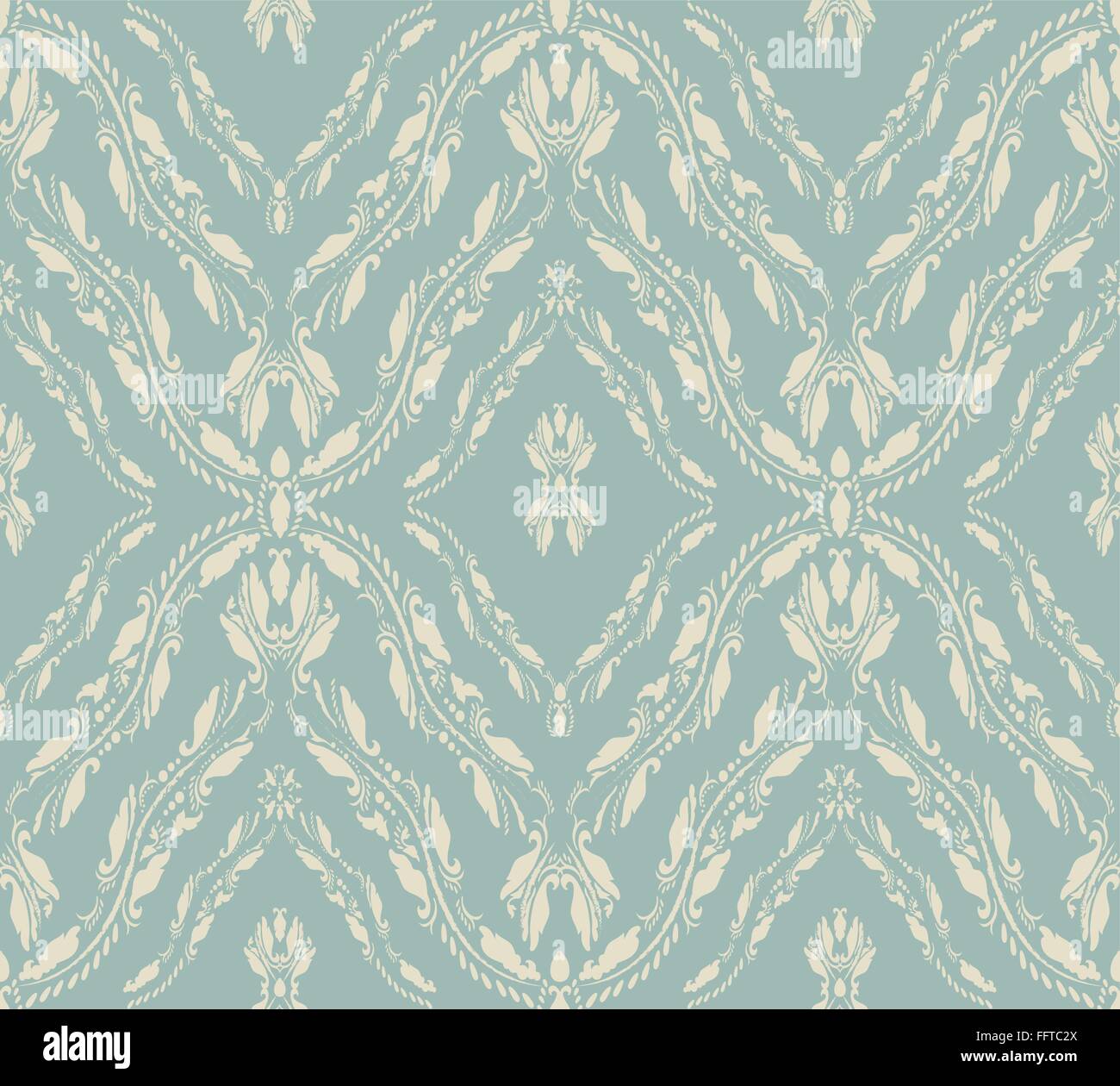 Vintage Seamless Floral Pattern Ornament With Clipping Mask Stock ...