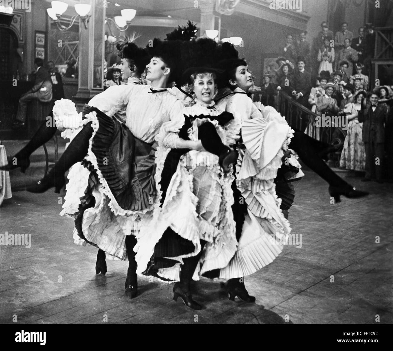 FILM: MOULIN ROUGE, 1952. /nCancan dancers performing at the Moulin ...