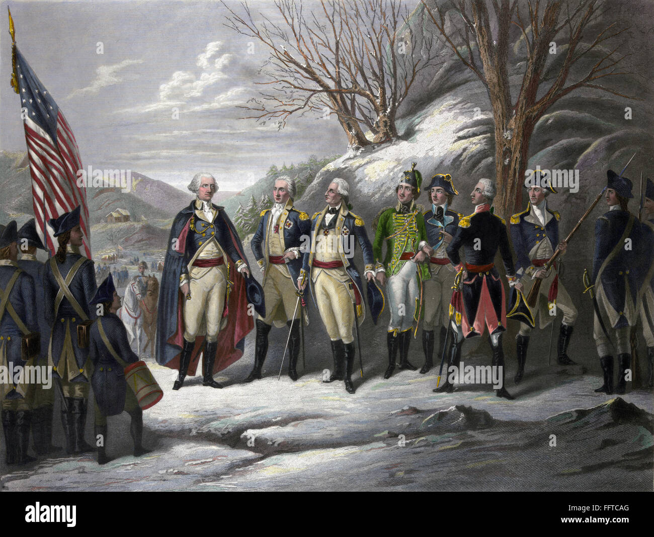 WASHINGTON & GENERALS. /n'The Heroes of the Revolution.' Left to right ...