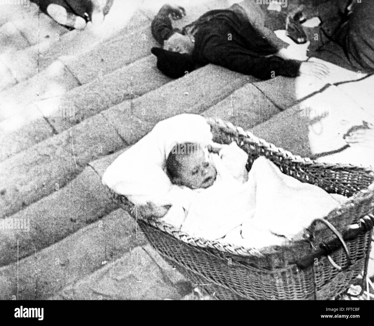 BATTLESHIP POTEMKIN, 1925. /nAfter the baby's mother has been shot in ...