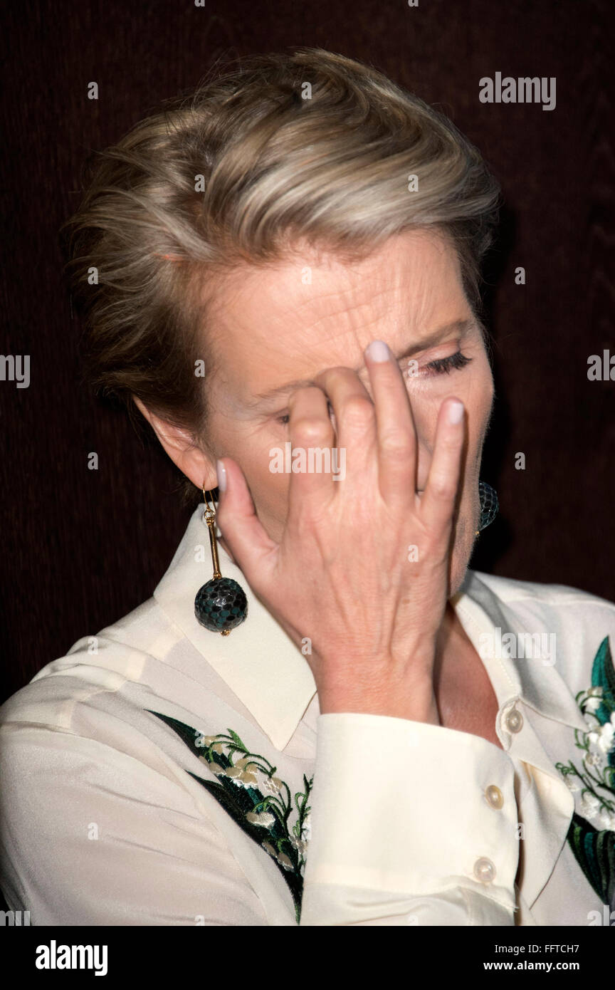 Berlin, Germany. 15th Feb, 2016. Emma Thompson during the 'Alone In ...