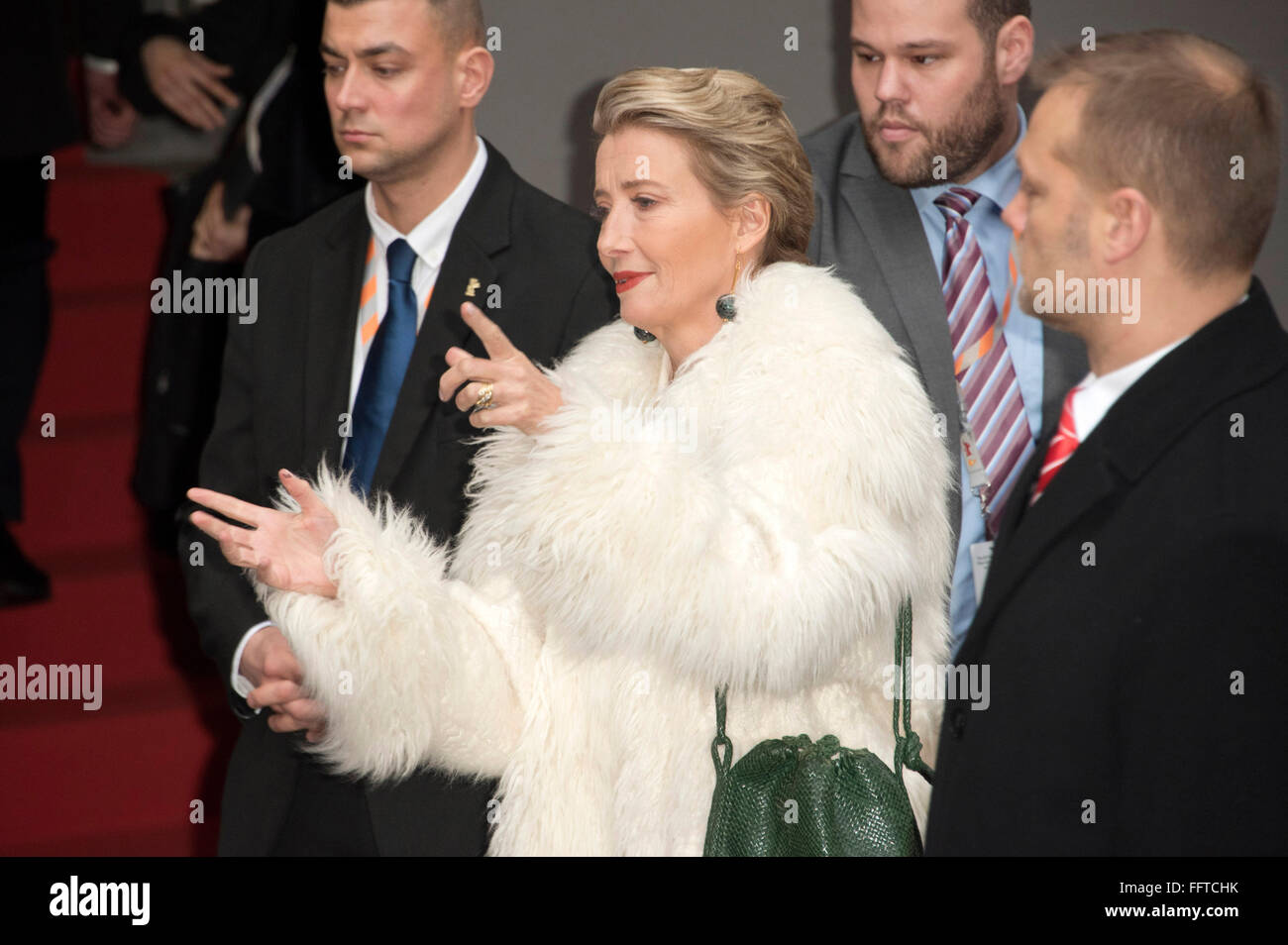 Berlin, Germany. 15th Feb, 2016. Emma Thompson arriving for the 'Alone ...