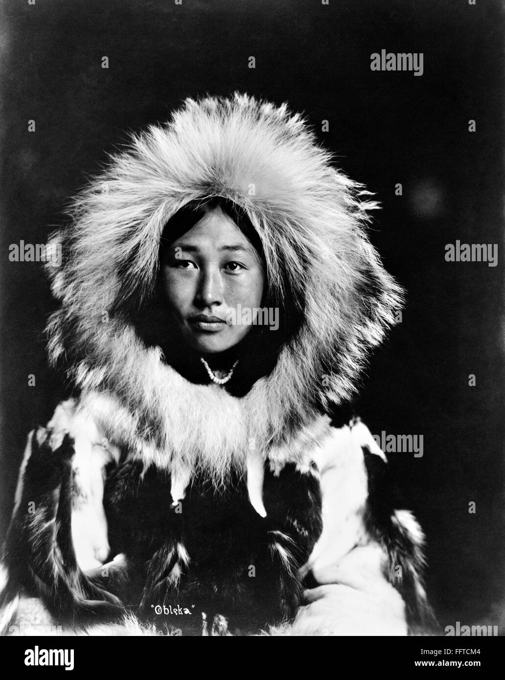 ALASKA: ESKIMO WOMAN. /nEskimo woman identified as Obleka, Alaska ...