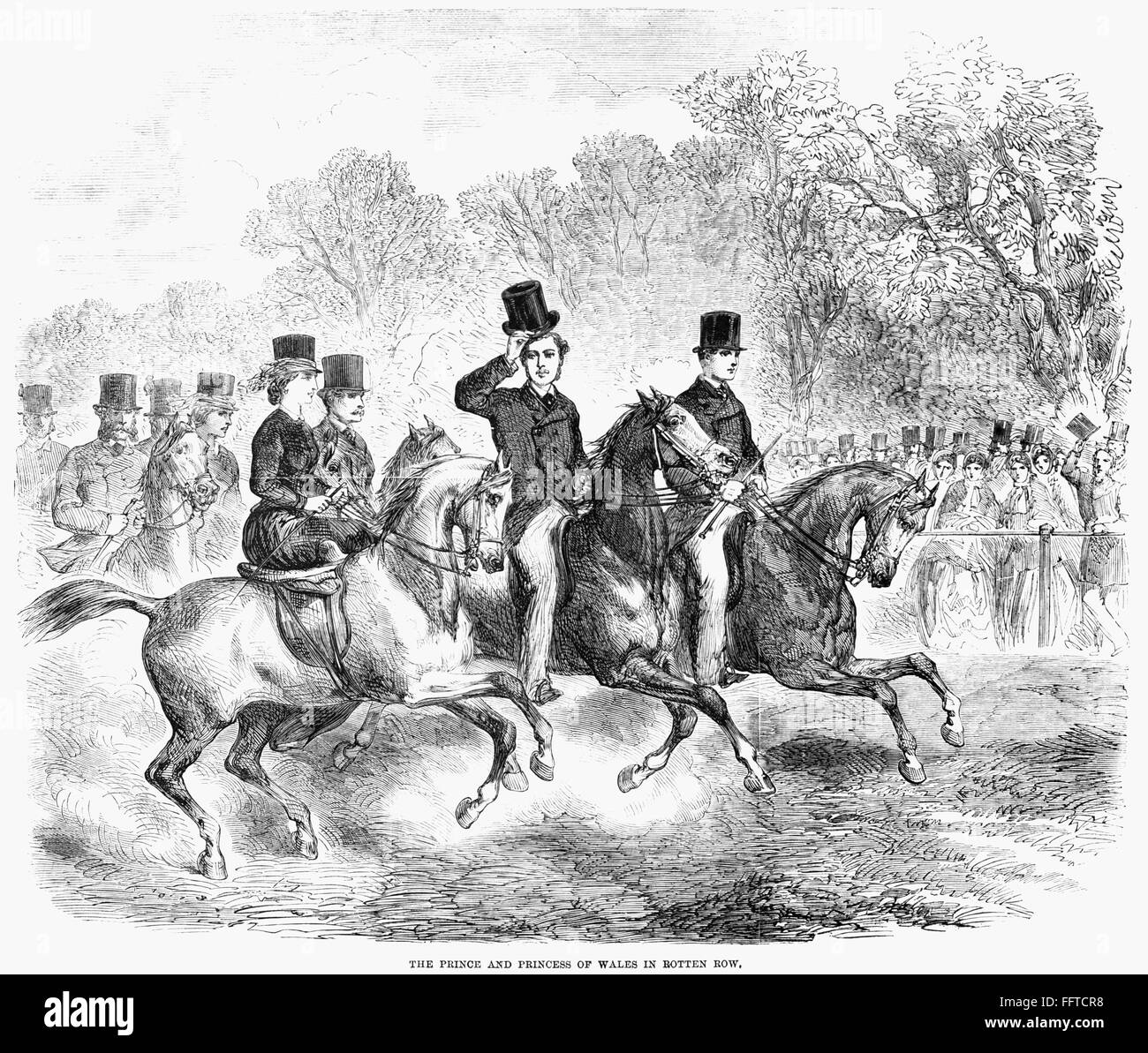 ENGLAND: ROTTEN ROW, 1863. /nEdward VII, Prince of Wales and his wife ...