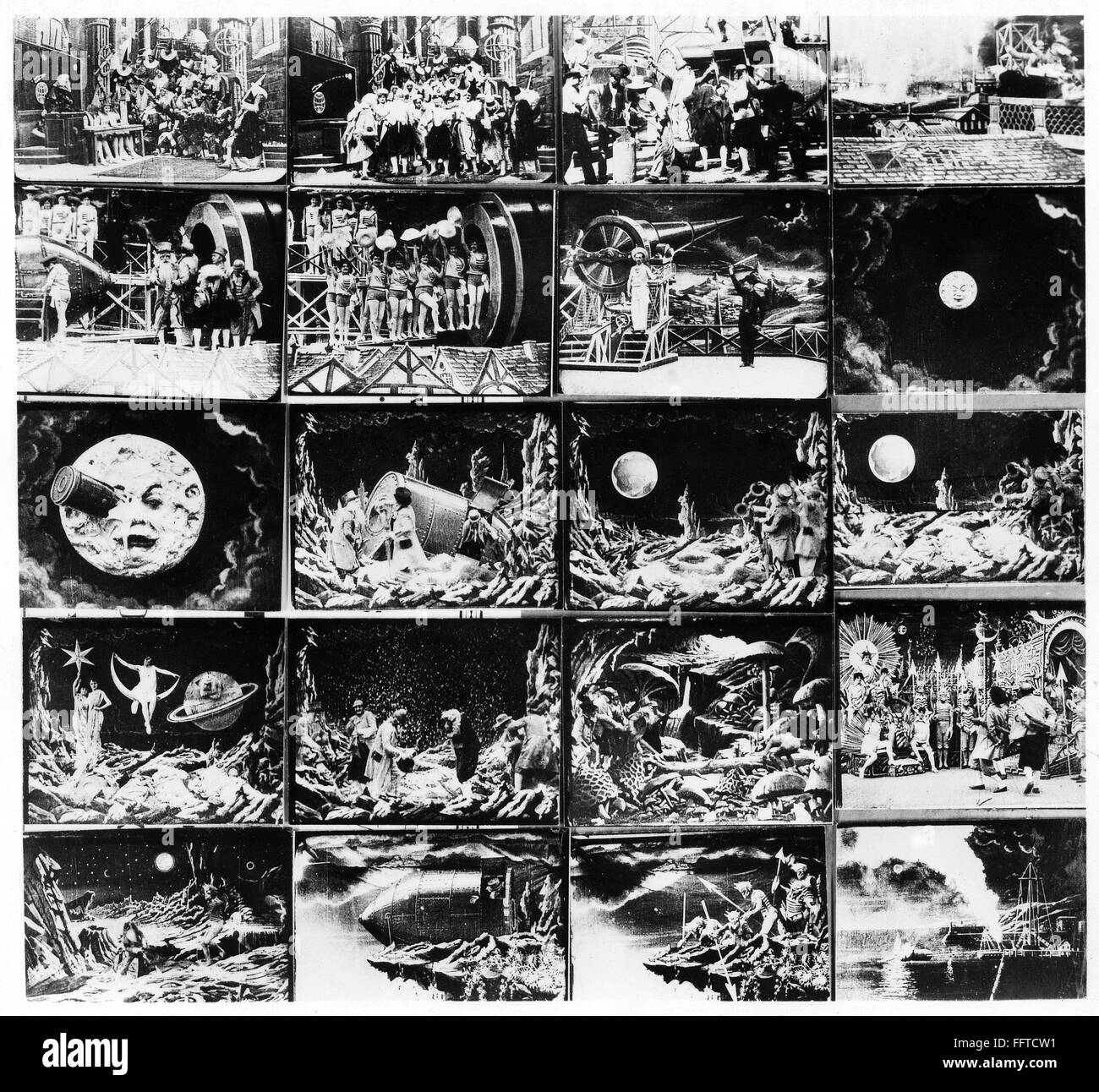 MELIES: TRIP TO THE MOON. /nFrames from George MΘliΦs'/n1902 film 'A ...