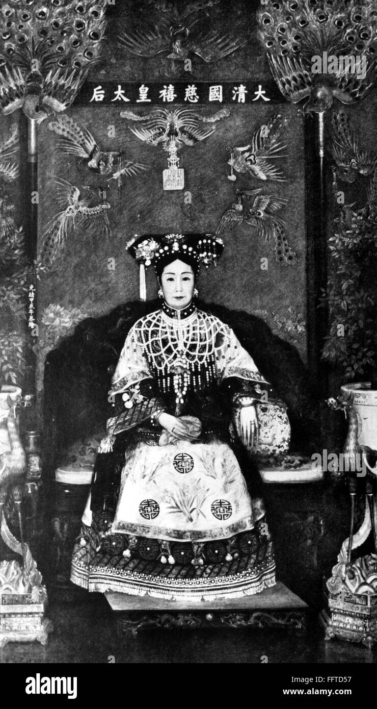 TZ'U HSI (1835-1908). /nEmpress dowager of China, 1875-1908. Painting ...