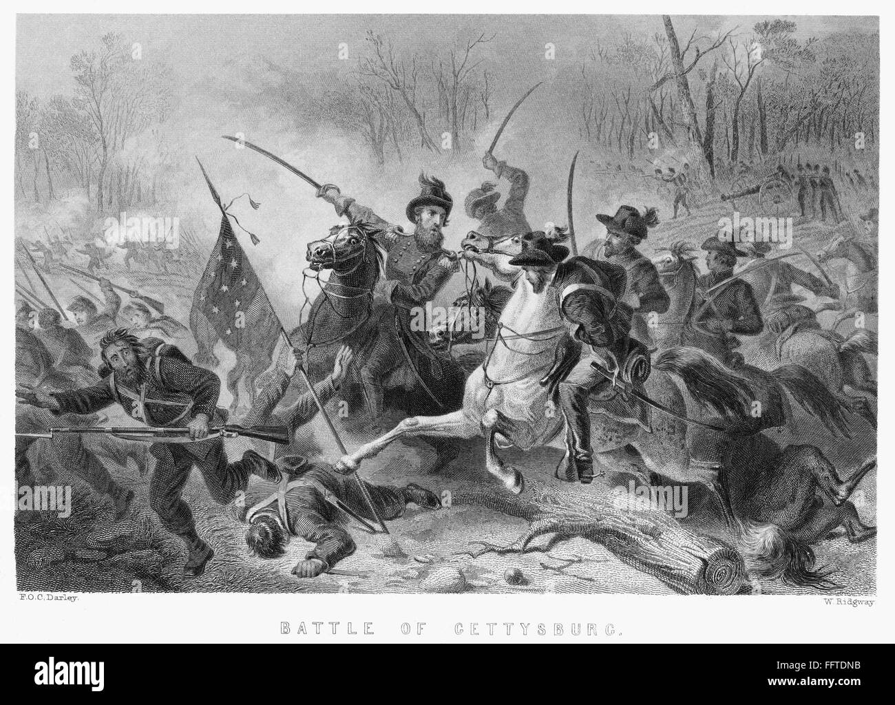 CIVIL WAR: GETTYSBURG, 1863. /nUnion troops at the Battle of Gettysburg ...