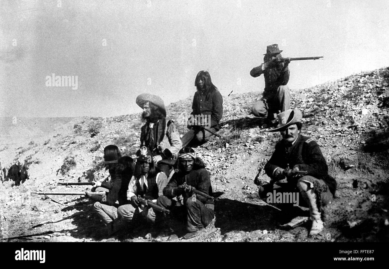 SOLDIERS AND SCOUTS. /nSoldiers with Apache scouts in the American ...