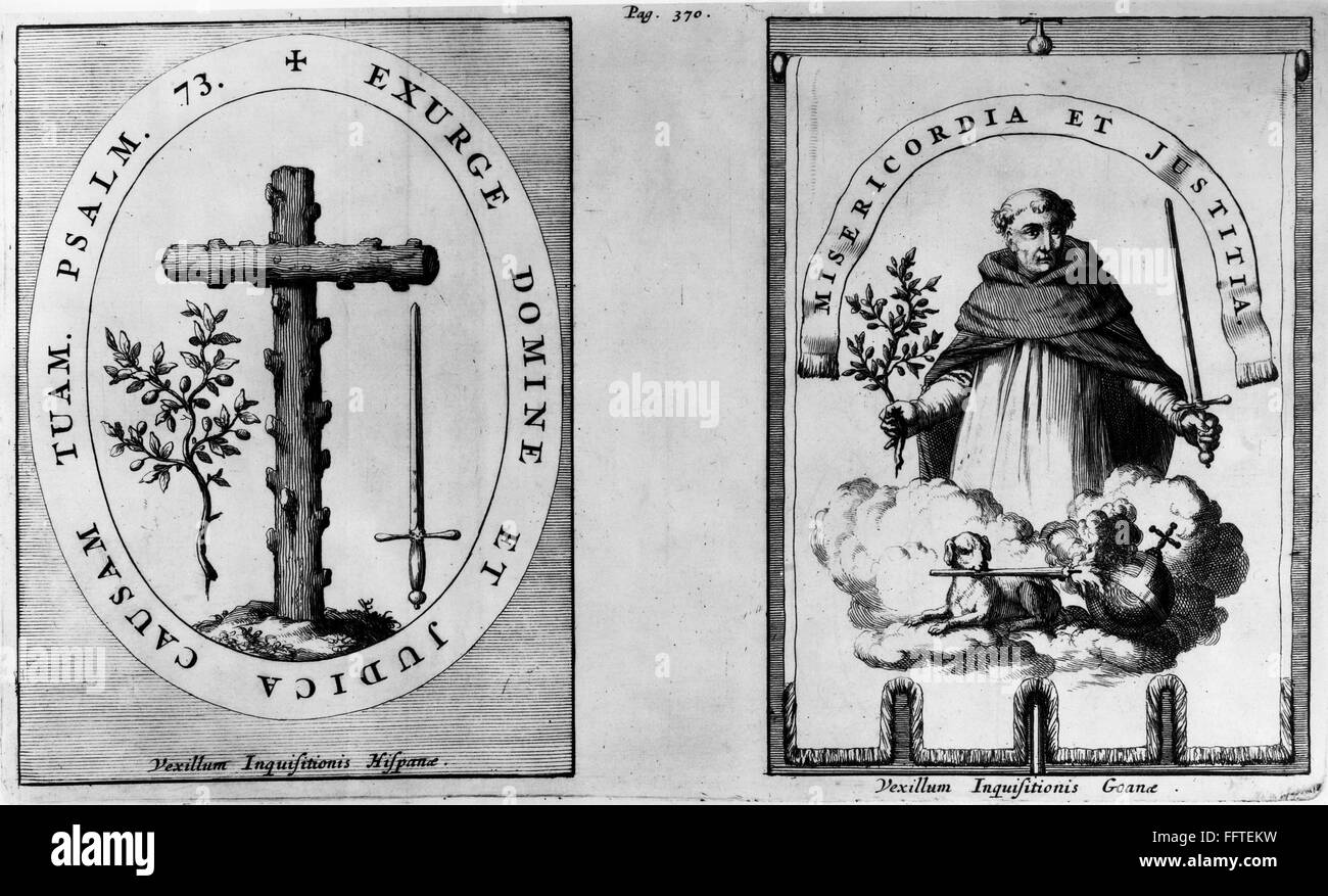 SPANISH INQUISITION. /nBanners of the Spanish Inquisition in Spain ...