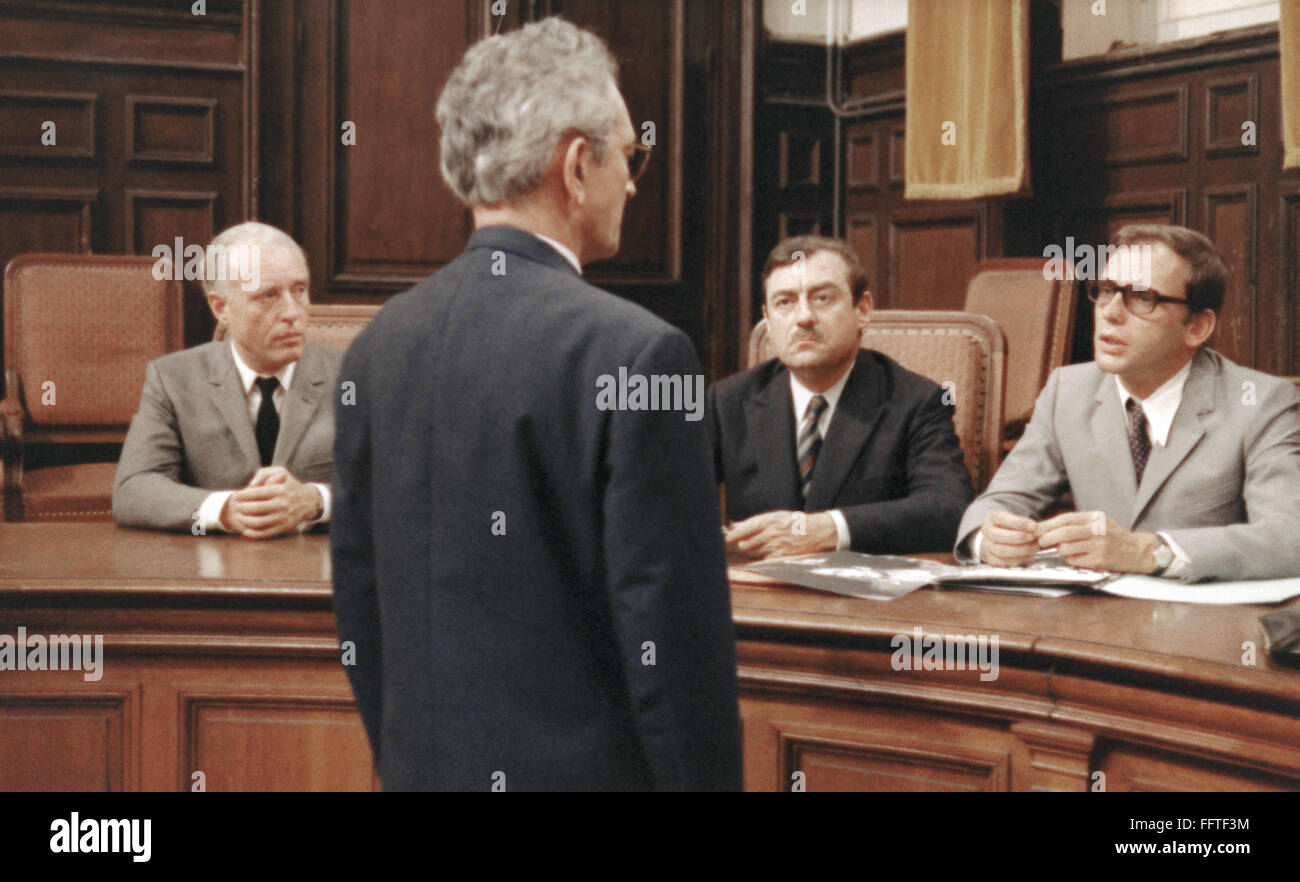 FILM: Z, 1969. /nJean-Louis Trintignant, right, as the Examining ...