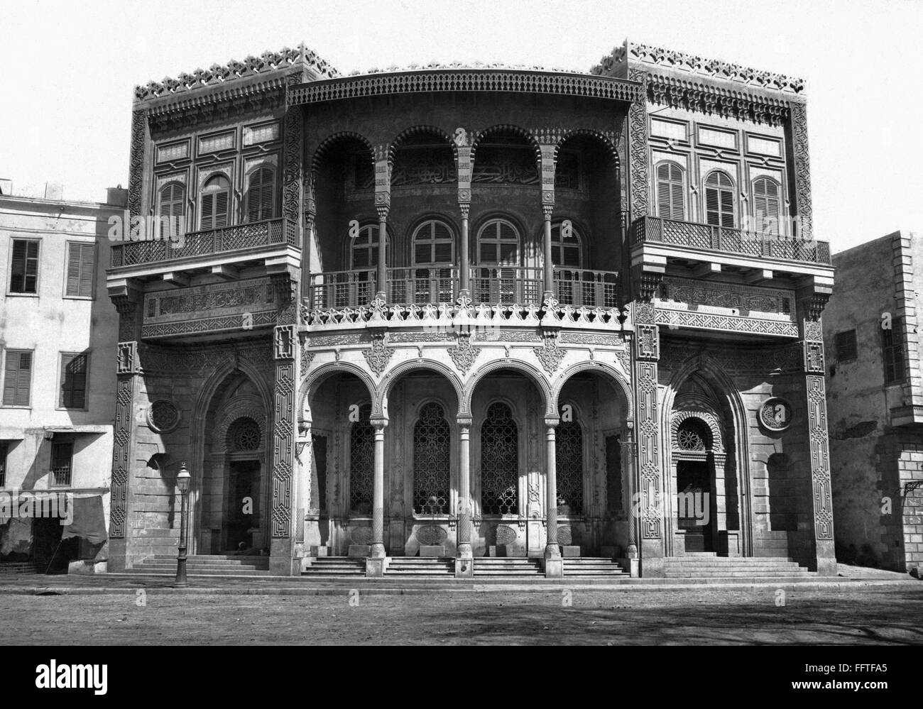 EGYPT: CAIRO. /nA two-story building in the city of Cairo, Egypt, with ...