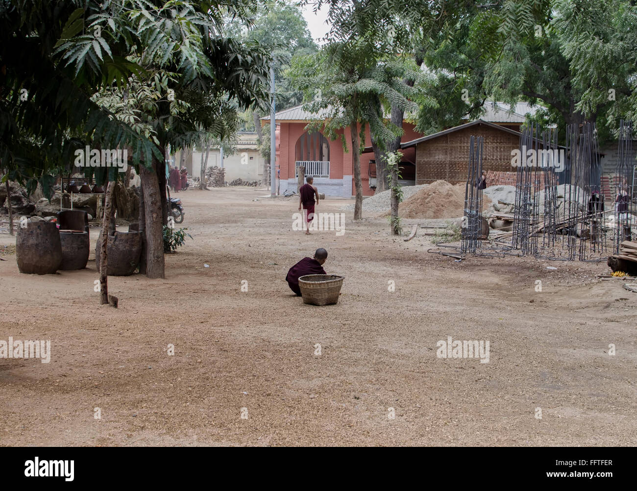 Young monks in a monastery Stock Photo - Alamy