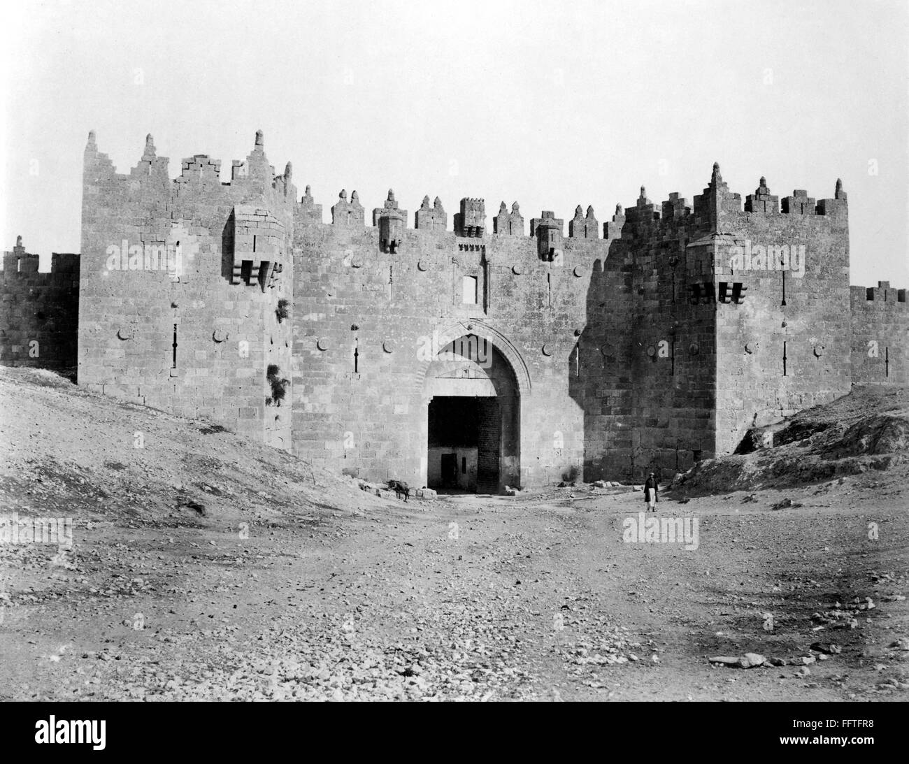 JERUSALEM: DAMASCUS GATE. /nThe entrance of the Damascus Gate in the ...