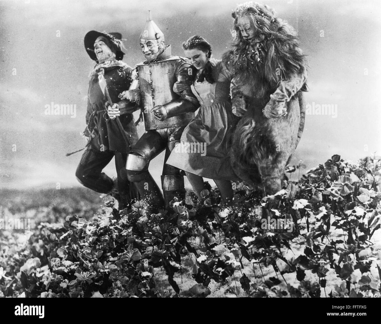 WIZARD OF OZ, 1939. /nFrom left: Ray Boger as the Scarecrow, Jack Haley ...
