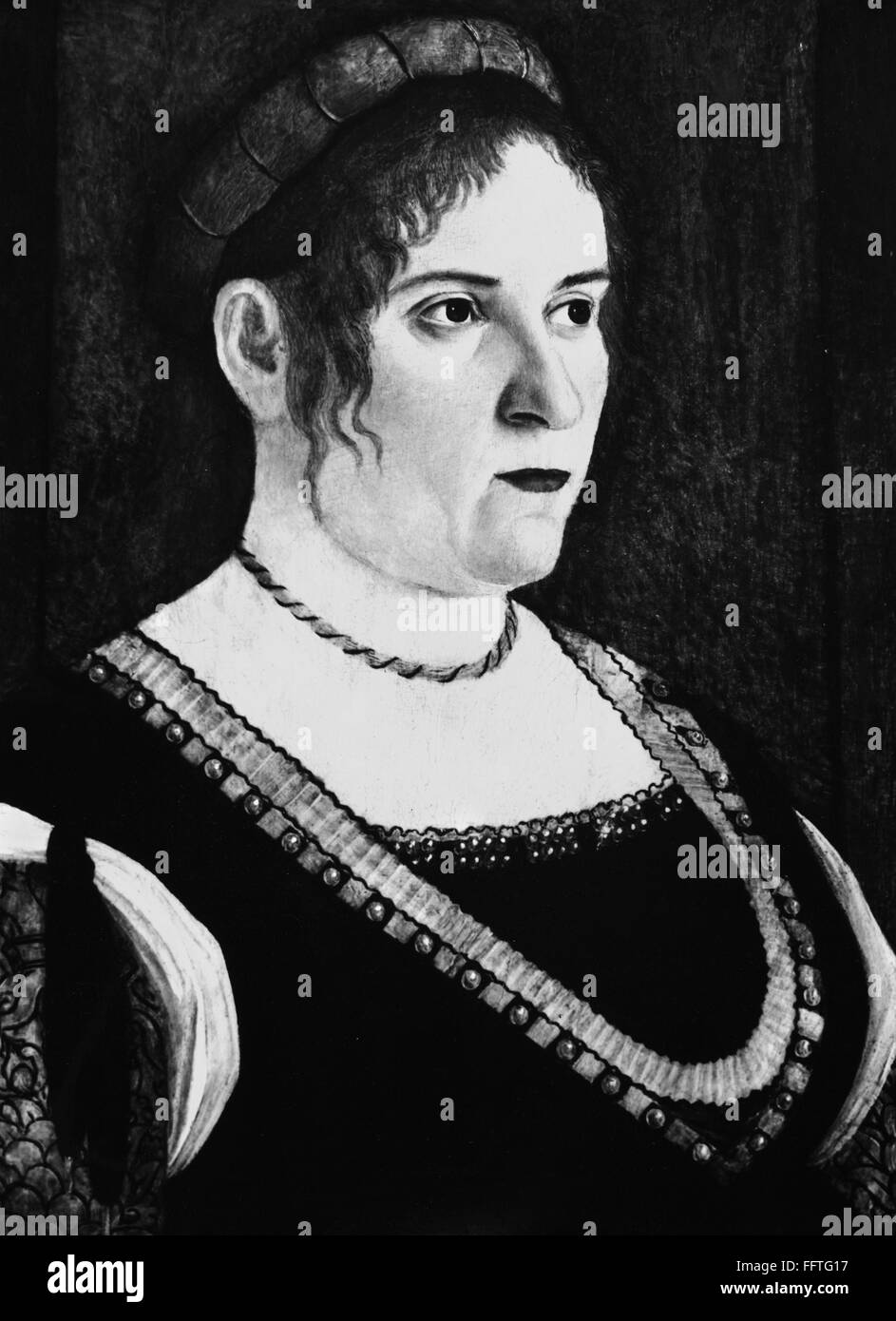 ITALIAN WOMAN. /nPortrait of a woman. Italian Renaissance painting ...