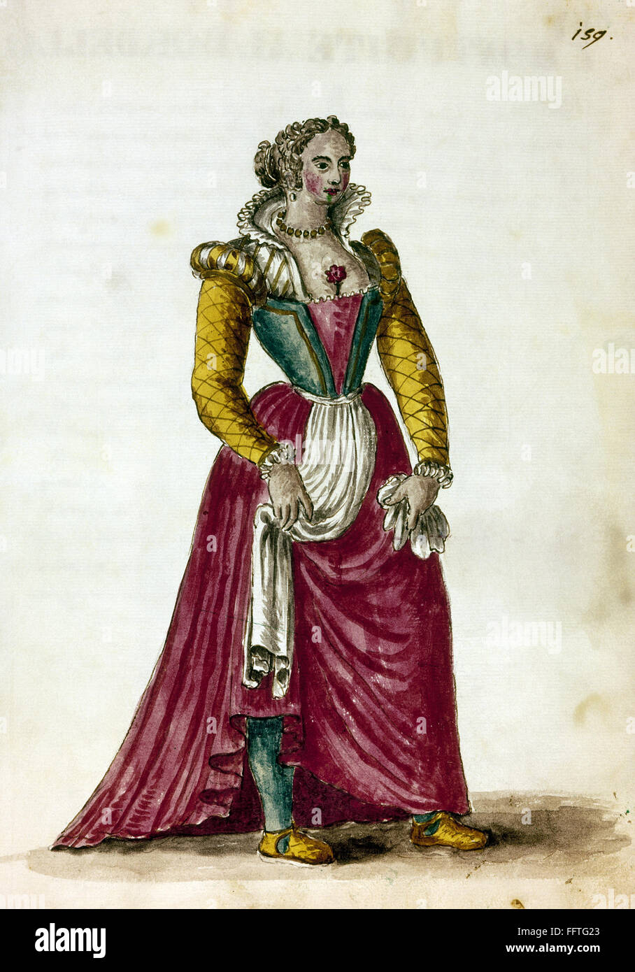 COURTESAN, 18TH CENTURY. /nA Venetian courtesan. Illustration from ...