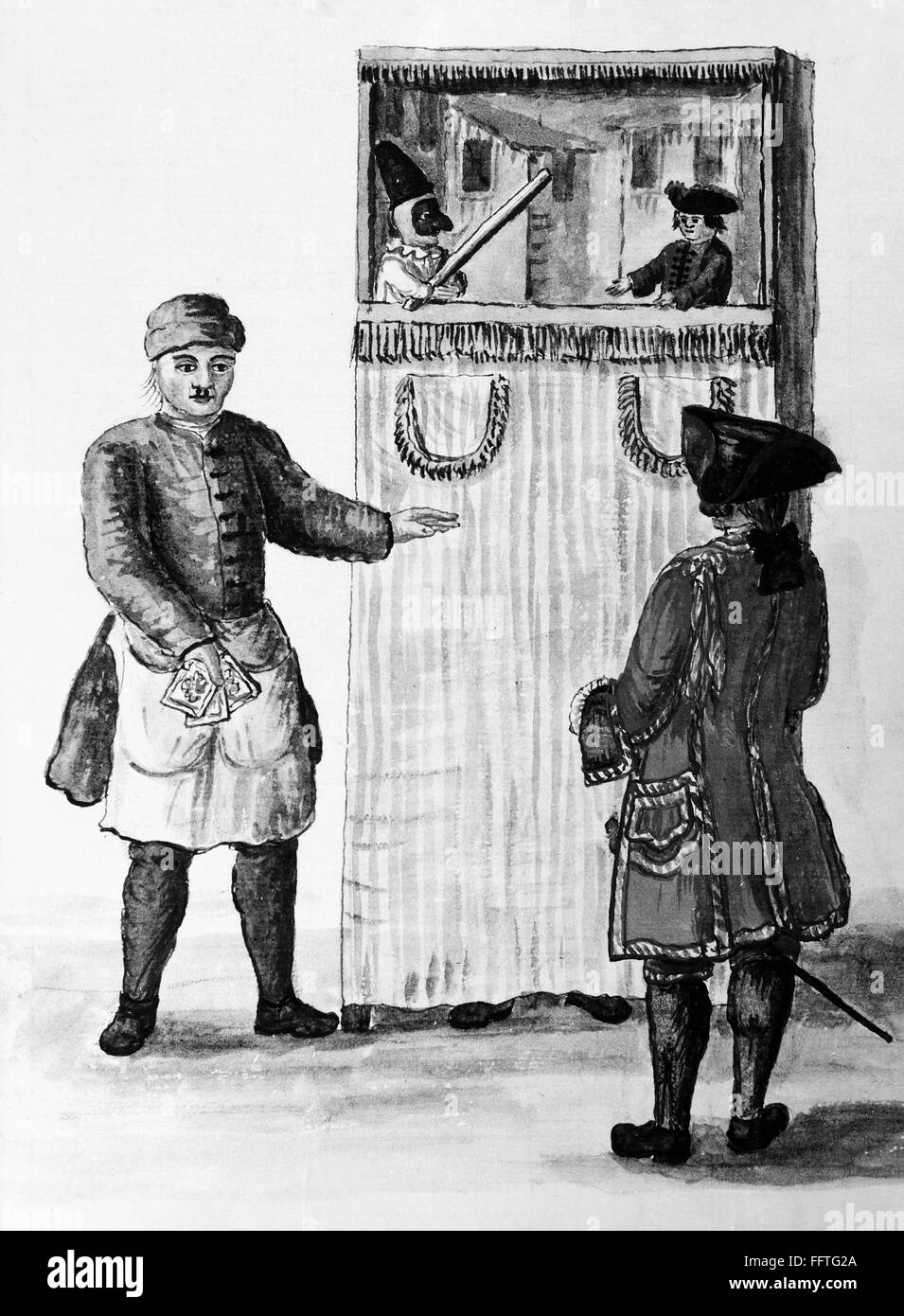VENICE: PUPPET SHOW. /nVenetian puppet show vendor. Illustration from ...