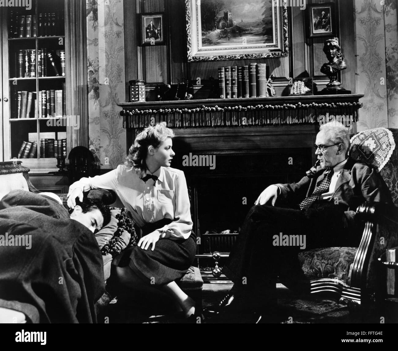 FILM: SPELLBOUND, 1945. /nIngrid Berman watching over a sleeping ...