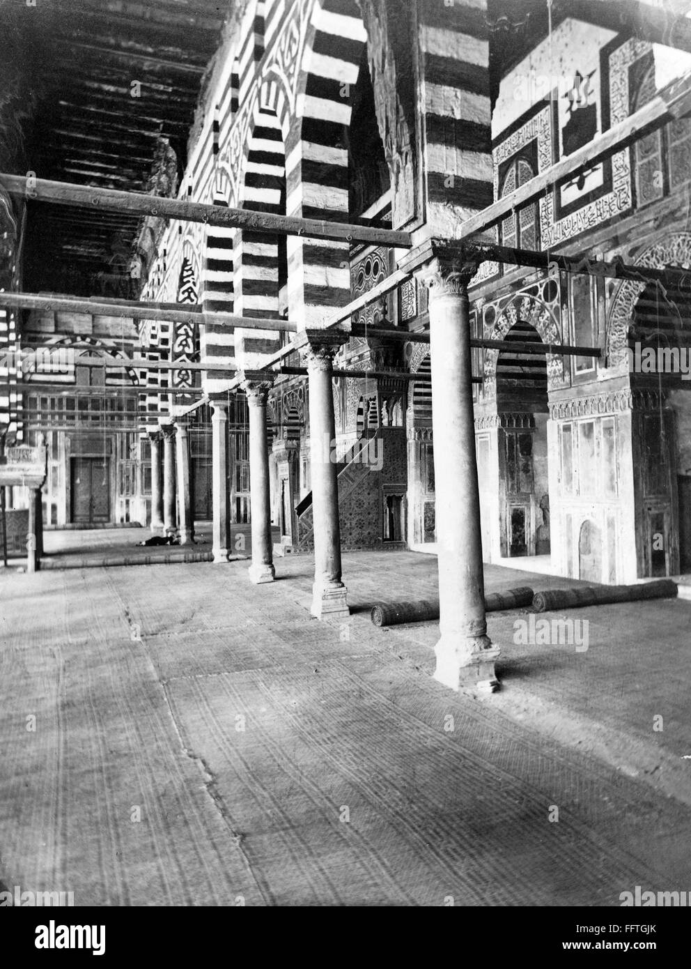 CAIRO: MOSQUE. /nThe interior of the Great Mosque in Cairo, Egypt ...