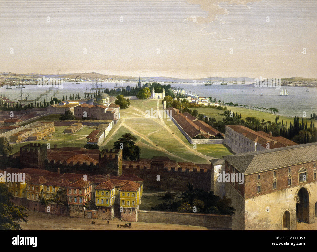 TURKEY: ISTANBUL, 1852. /nView of Istanbul (Constantinople) showing the ...