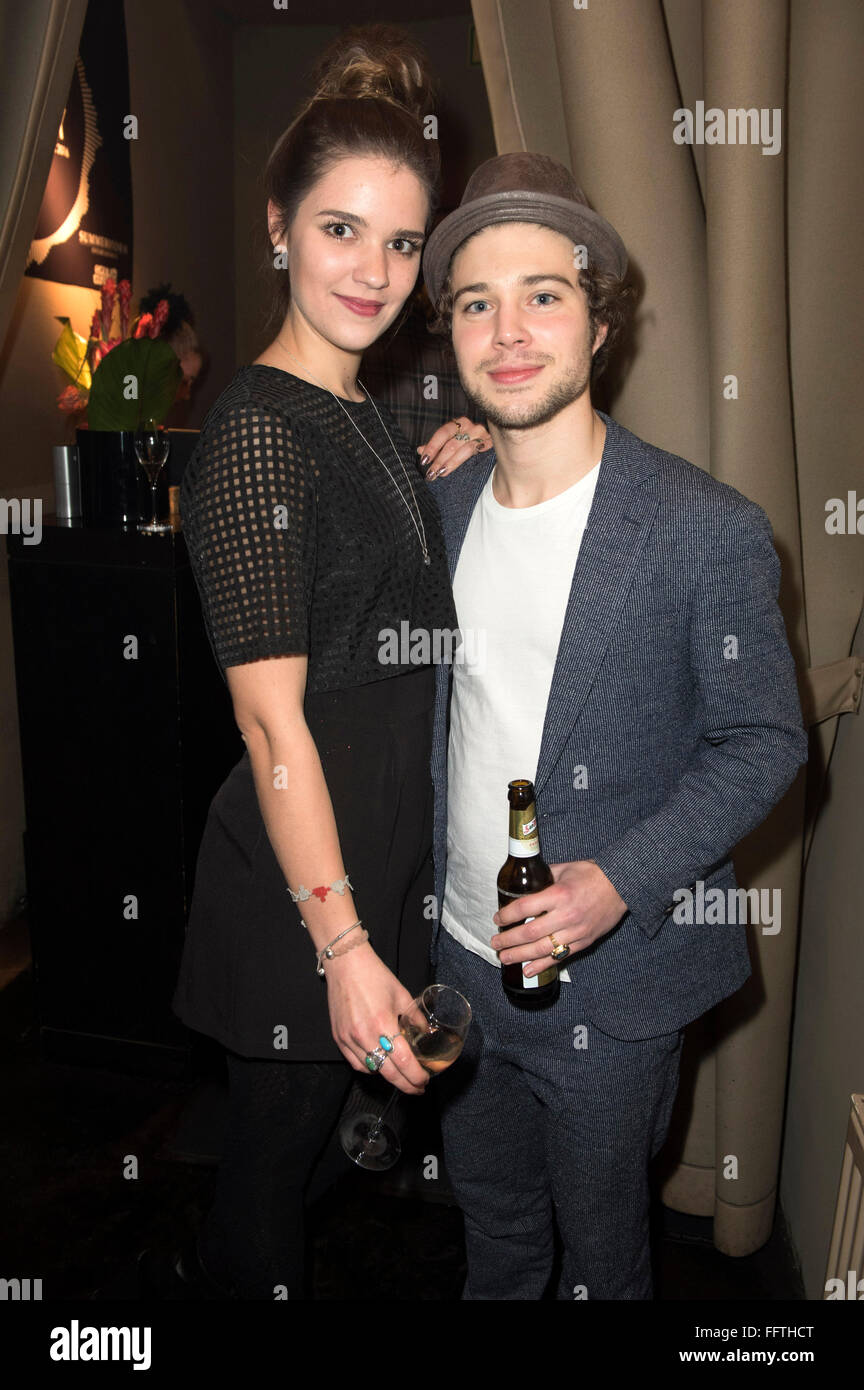 Berlin, Germany. 15th Feb, 2016. Jascha Rust and girlfriend Helene Wen ...