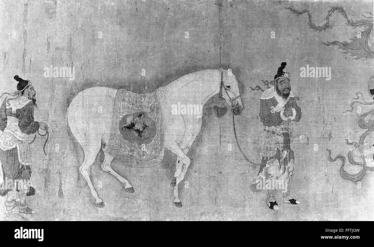 CHINA: TRIBUTE BEARERS. /nTribute bearers from Central Asia. Detail of ...