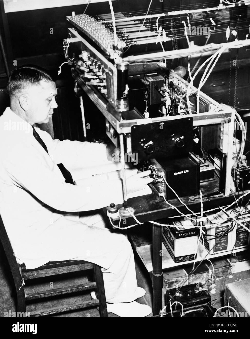 RADIO OPERATOR. /nA radio operator, early 20th century Stock Photo - Alamy