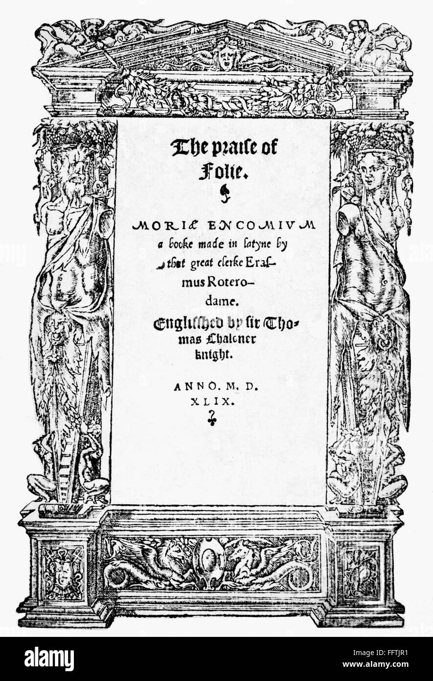 DESIDERIUS ERASMUS /n(c1466-1536). Dutch humanist and scholar. Title ...