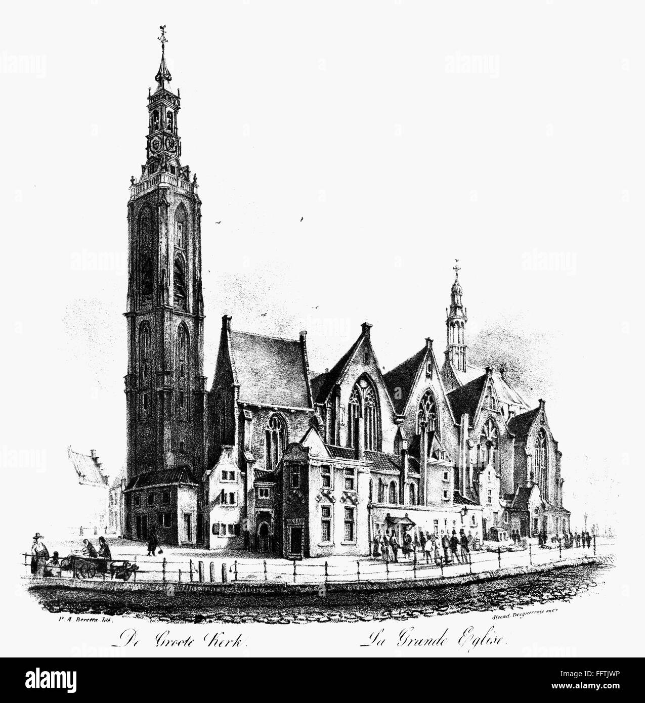 THE HAGUE: GROOTE KERK. /nSt. Jacobskerk or Groote Kerk, a 14th century ...