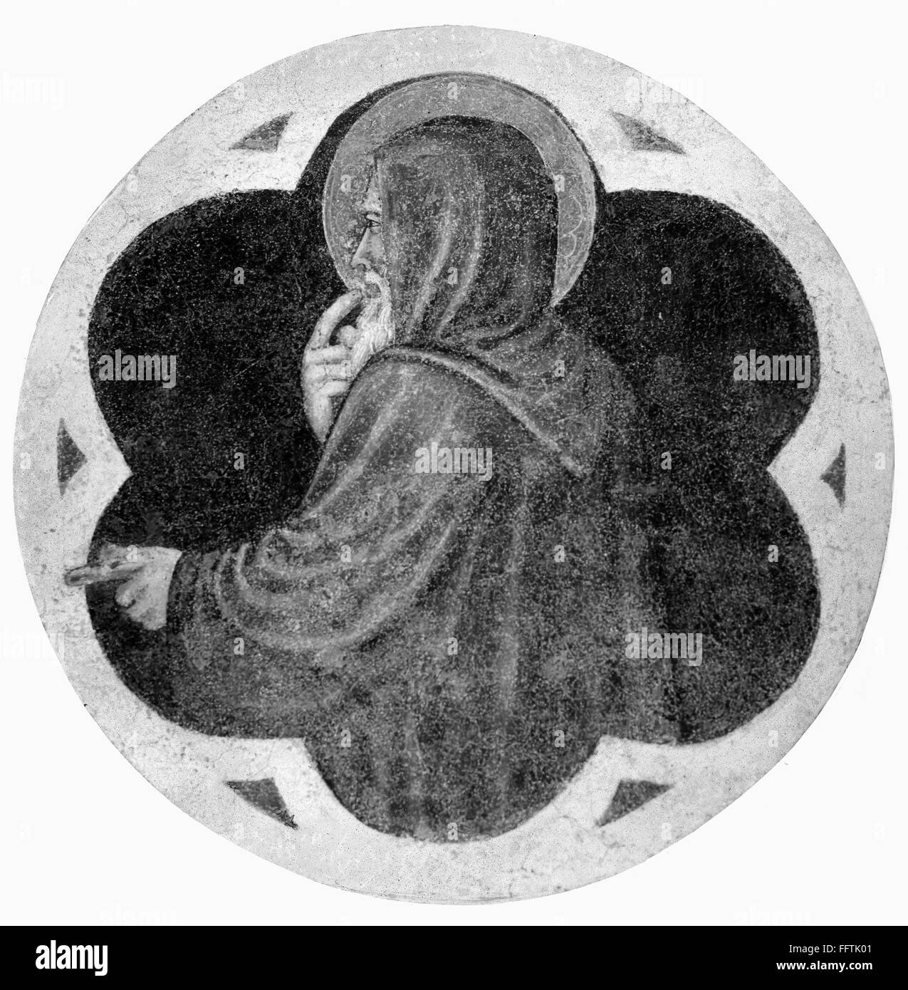 BENEDICTINE MONK. /nPainting in the Badia Fiorentina abbey and church ...